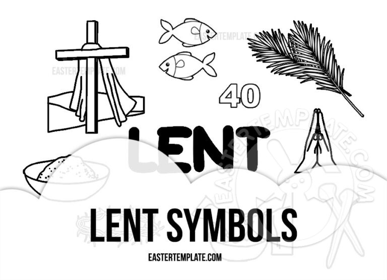 Lent symbols - Easter Template