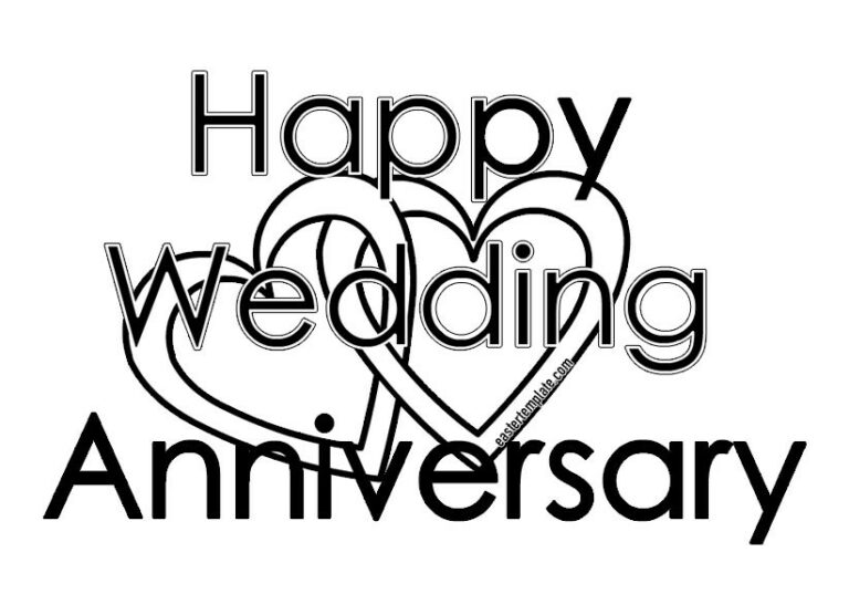 Happy Wedding Anniversary - Easter Template
