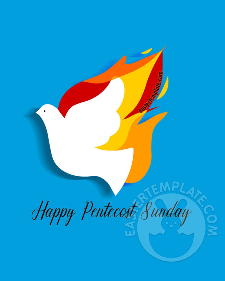 Holy Spirit Happy Pentecost Sunday - Easter Template